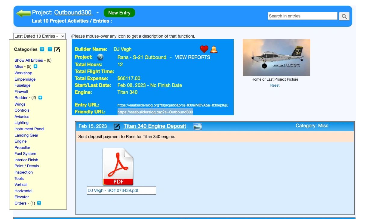 Diving Deeper: EAA Builders Log