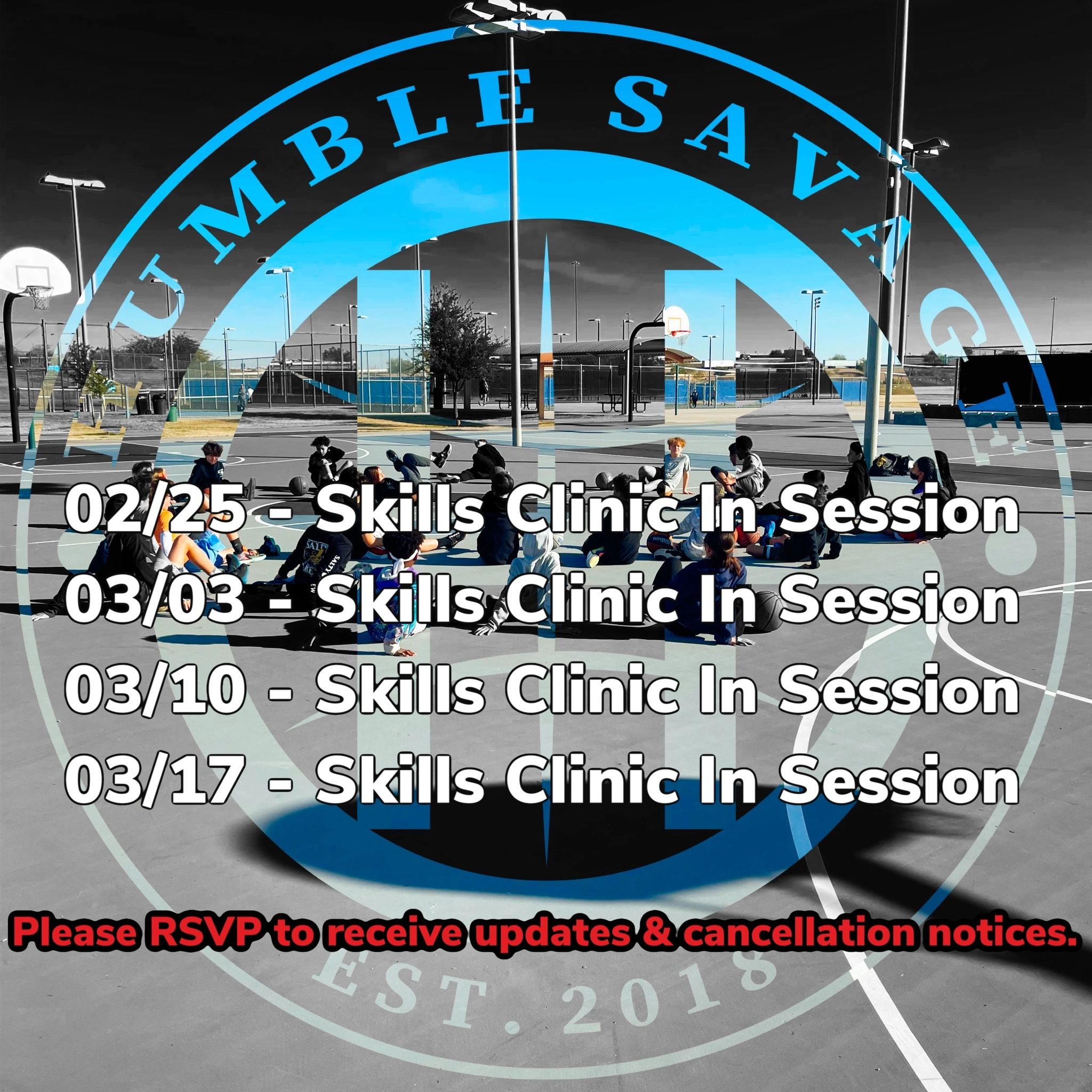 Sunday Skills Clinic (Max 20 participants)