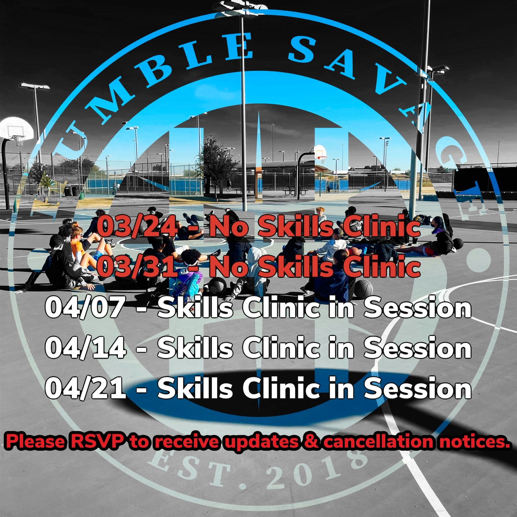 Sunday Skills Clinic (Max 20 participants)