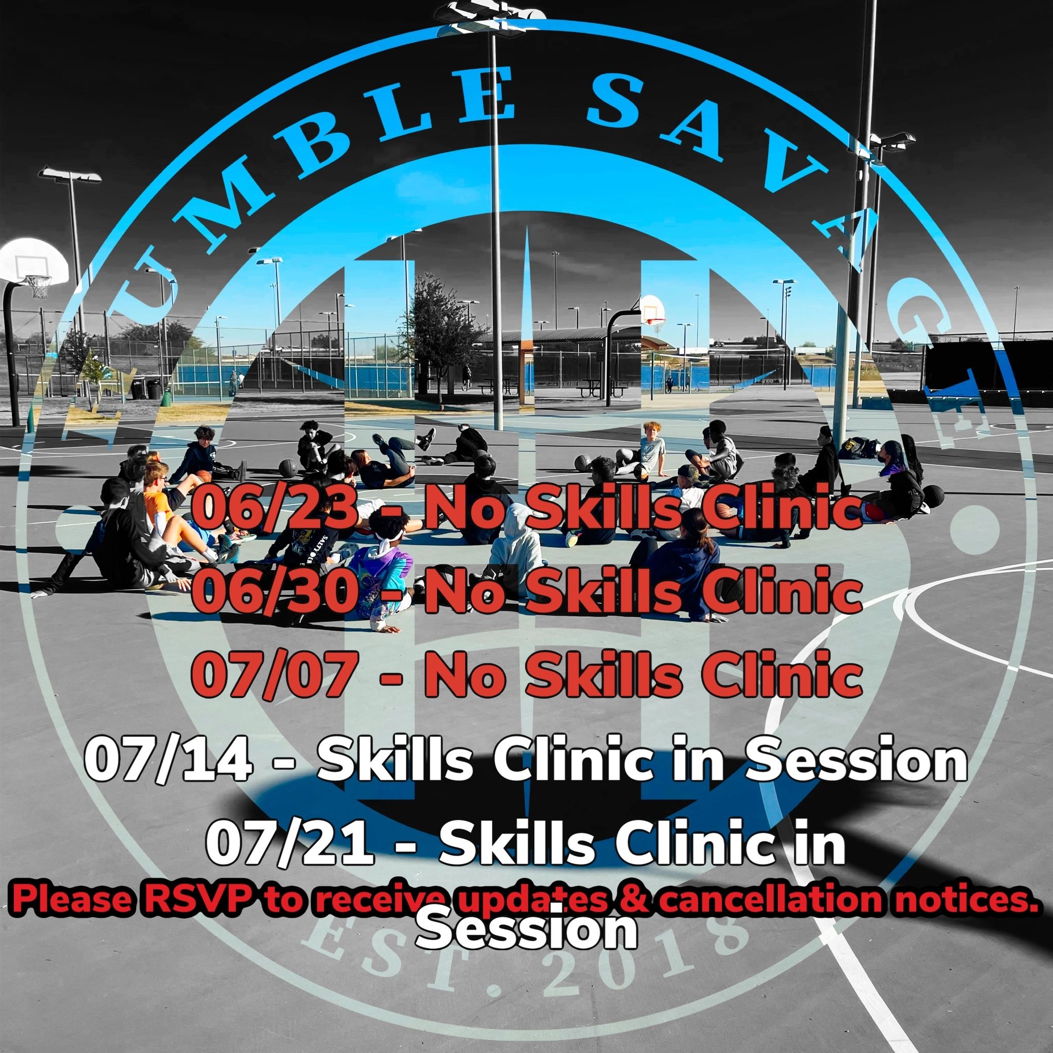 Sunday Skills Clinic (Max 20 participants)