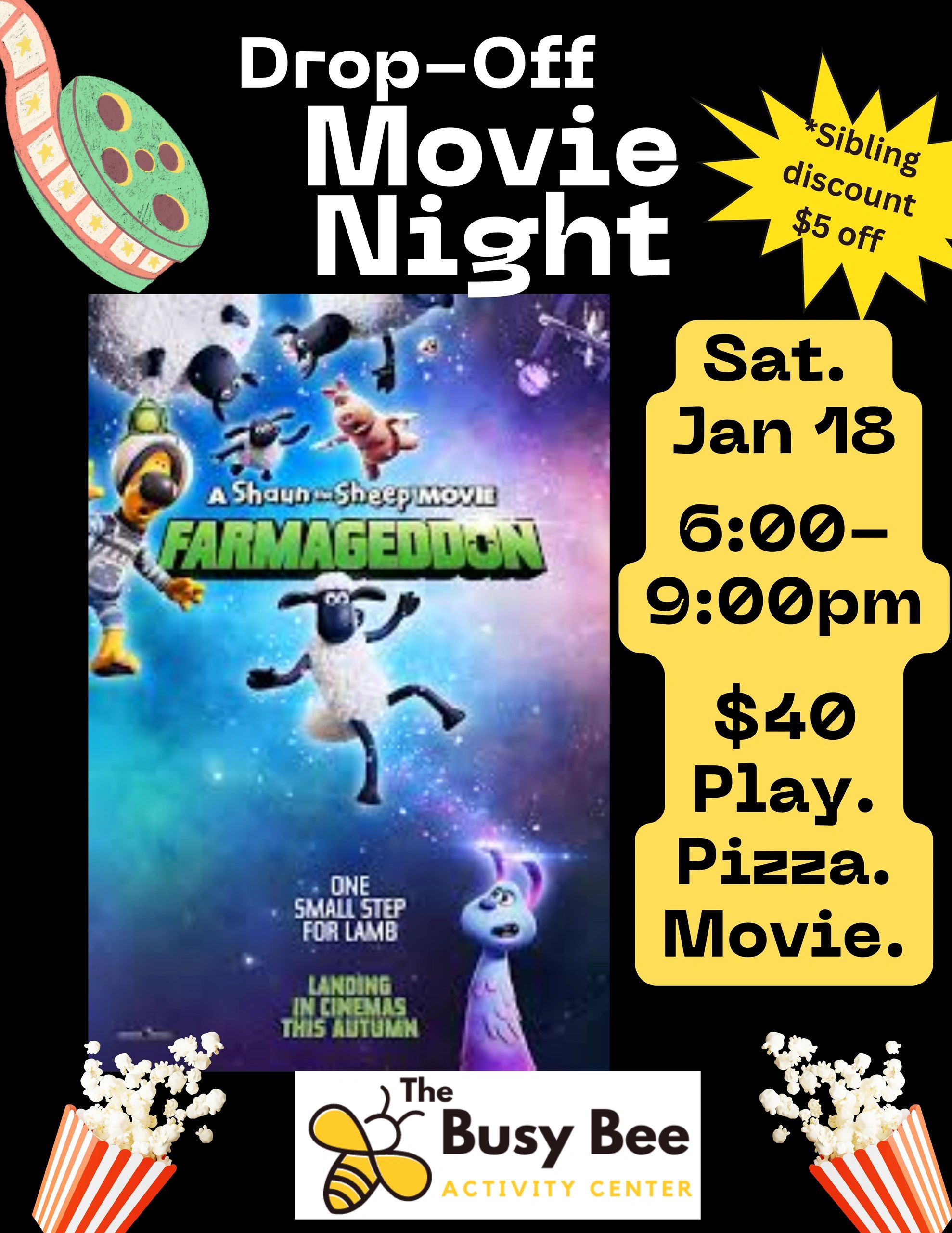 Shaun the Sheep Drop-Off Movie Night