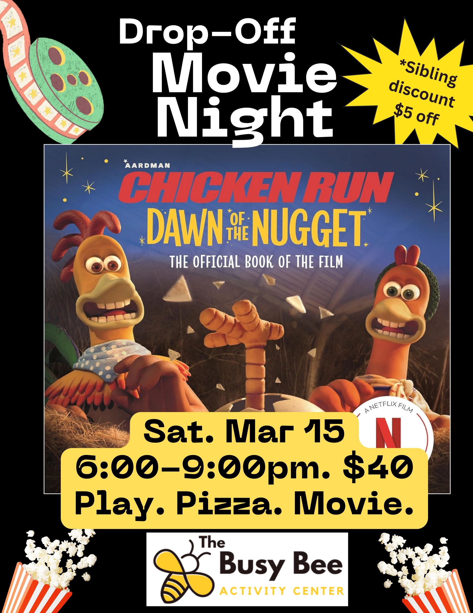 Chicken Run: Dawn of the Nugget Drop-Off Movie Night