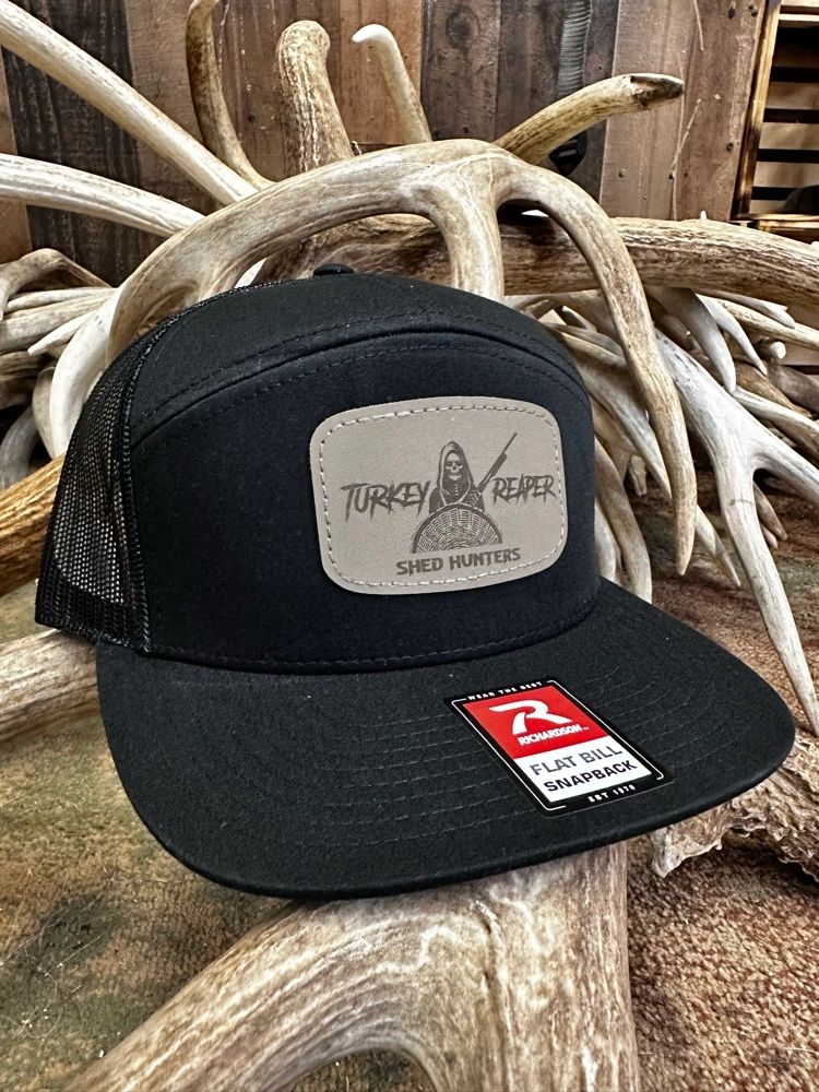 Turkey Reaper Black 7 panel Snap Back Hat