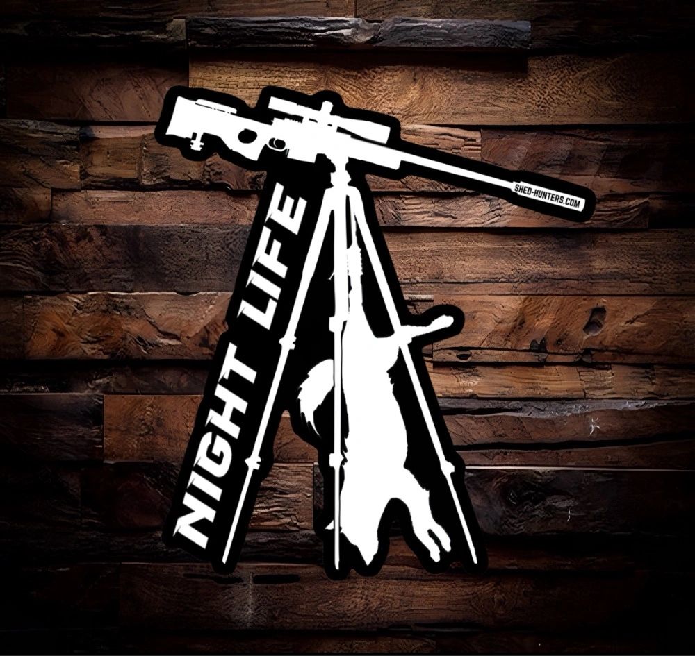 Night Life Coyote Hunting Sticker