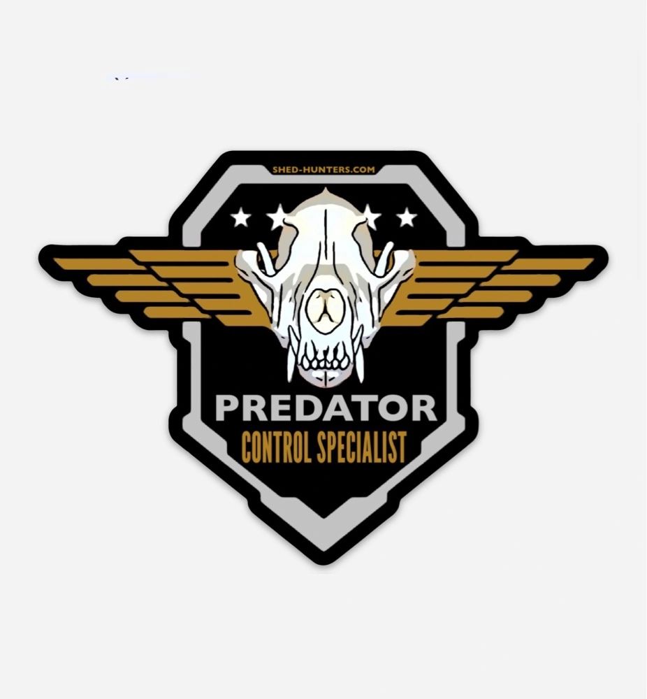 Predator Control Specialist badge Coyote Sticker