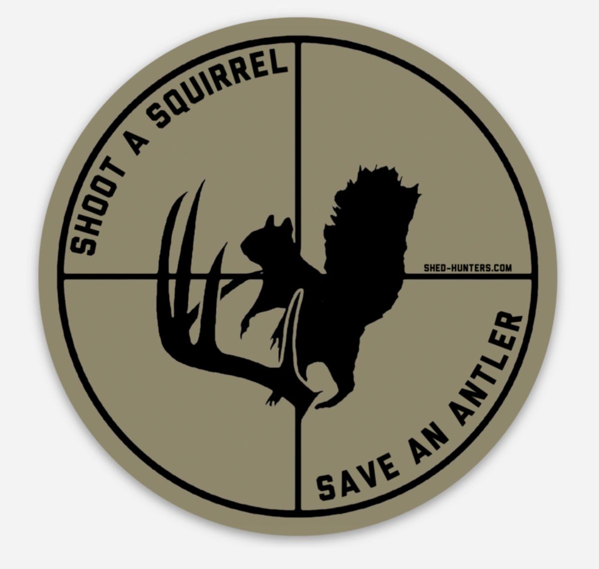 Shoot a Squirrel Save An Antler Tactical Sticker