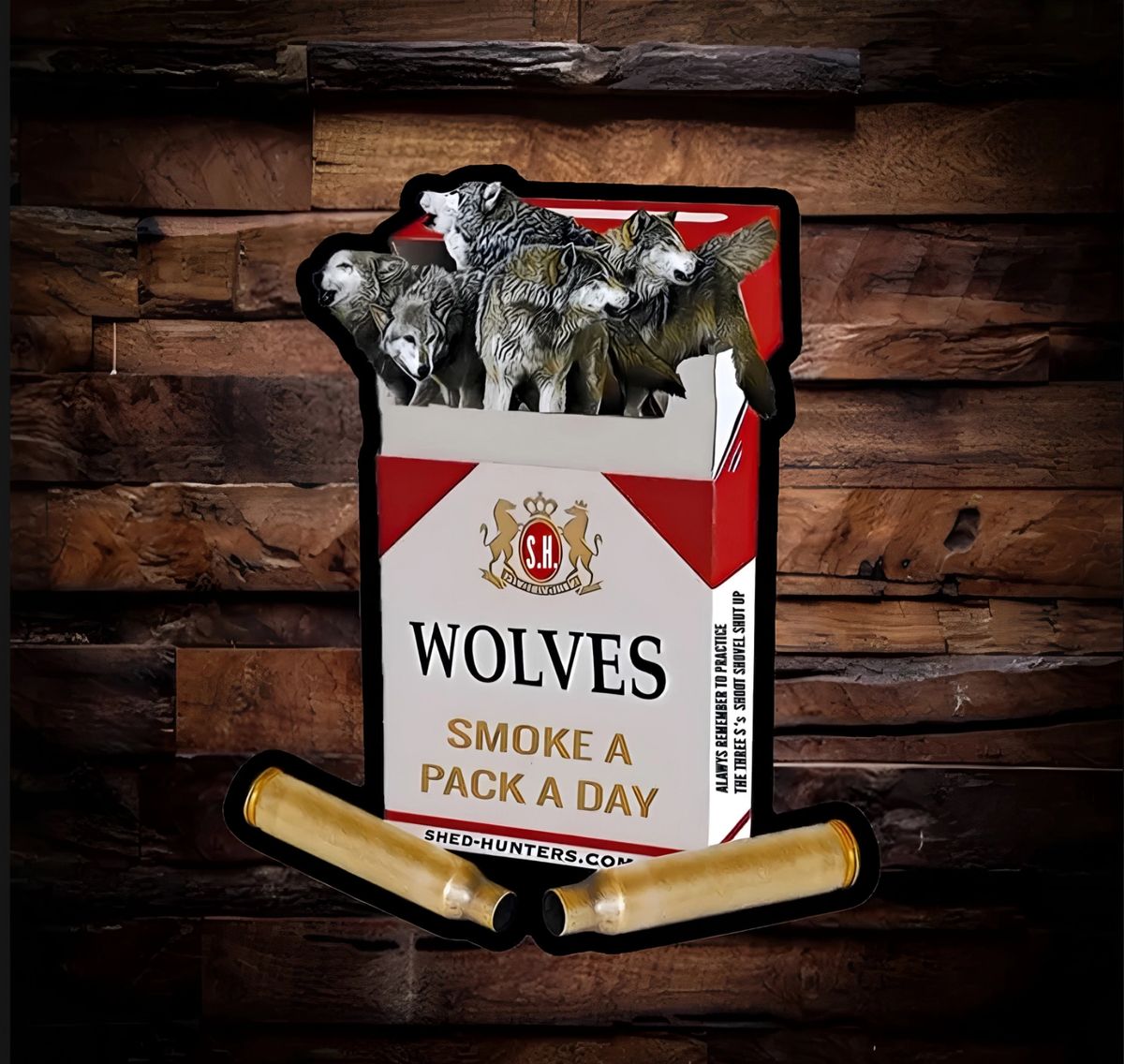 Smoke A Pack Wolf Sticker