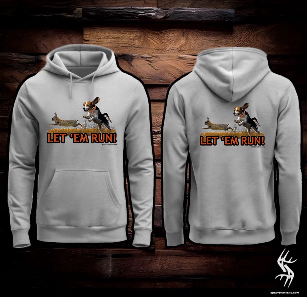 Let em Run Beagle Rabbit Hunter hoodie