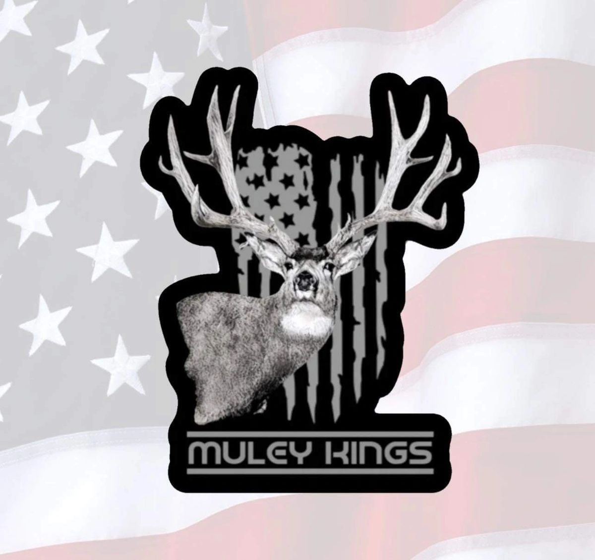 Muley Kings Flag Buck Sticker