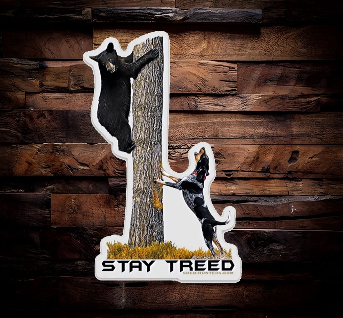 Stay Treed Bear Hunter Decal