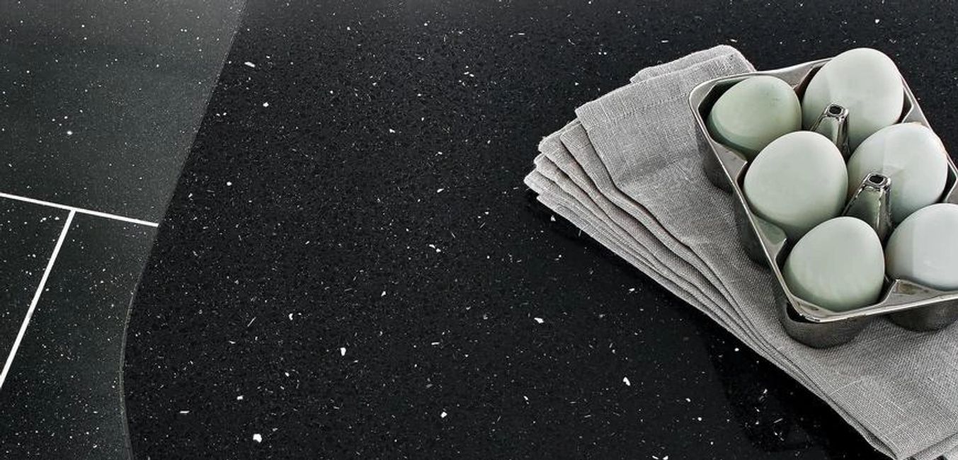 Black Quartz Worktops | salestone.co.uk