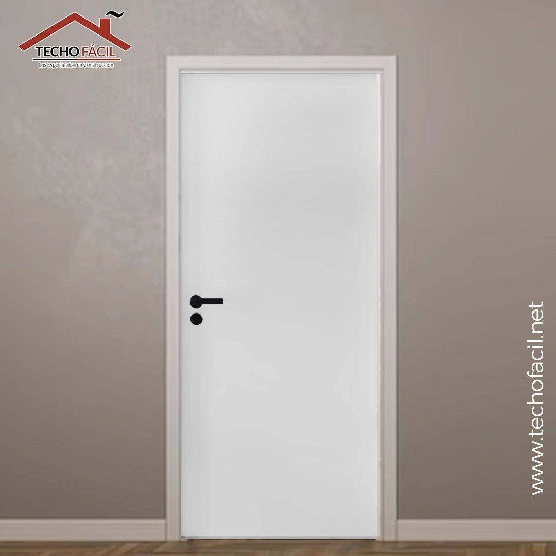 Puerta Entamborada Lisa Coloreada en Blanco