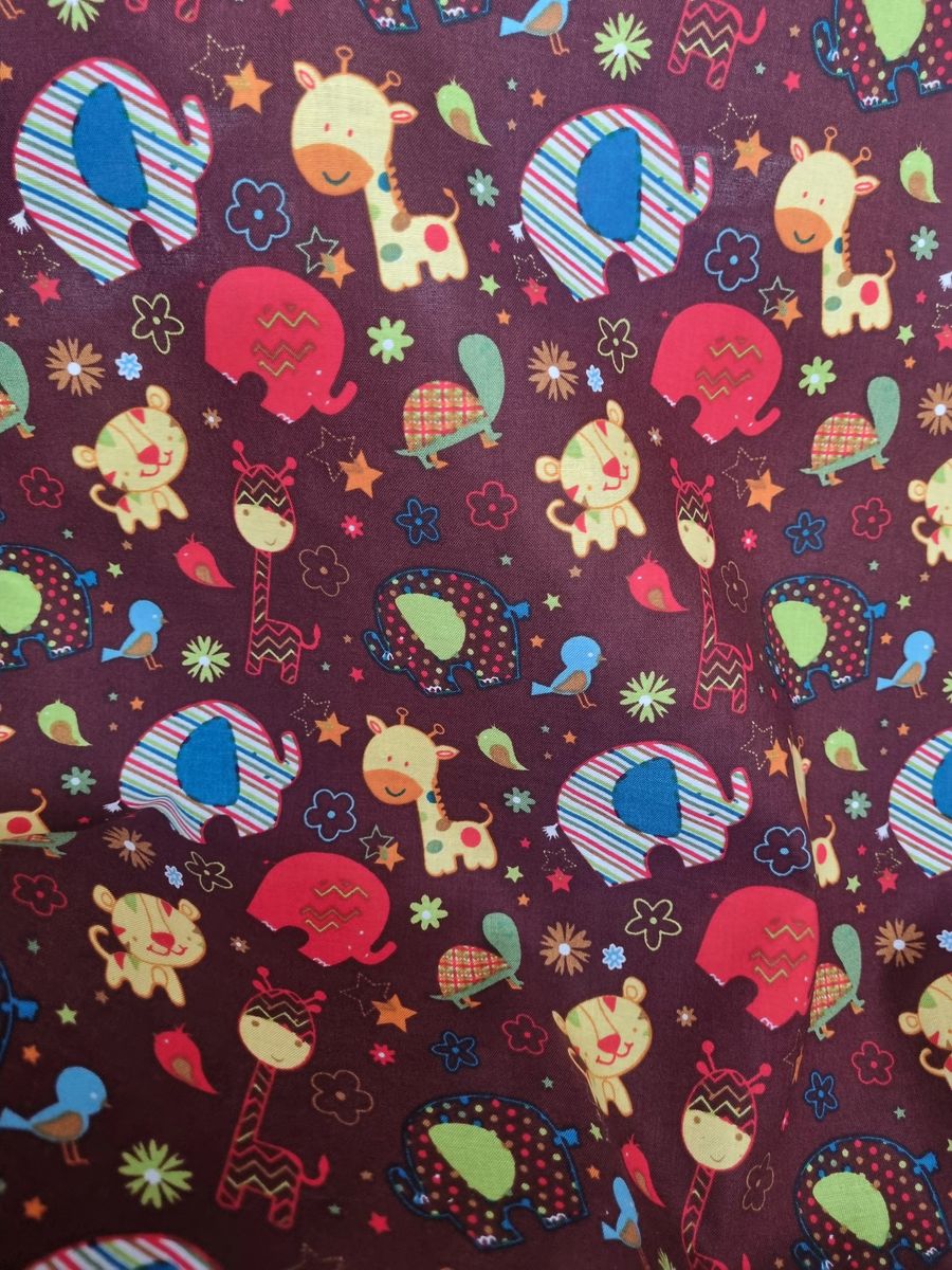 100% Cotton Fat Quarters Nursery Animals