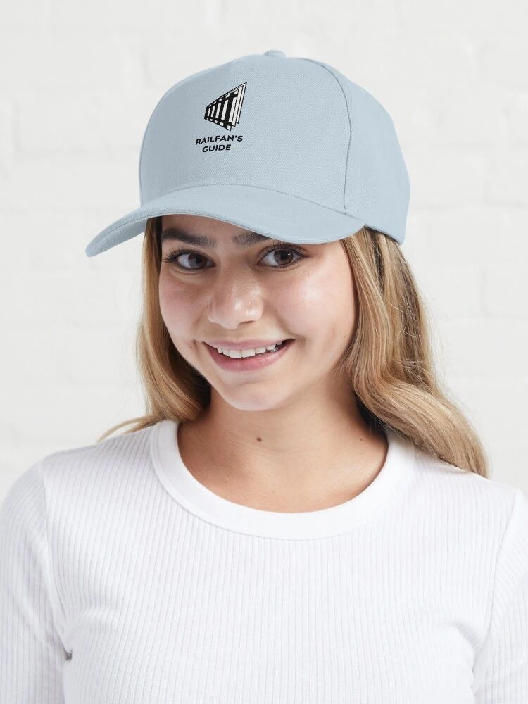 Railfan's Guide Logo (Black) - Cap (Light Blue)