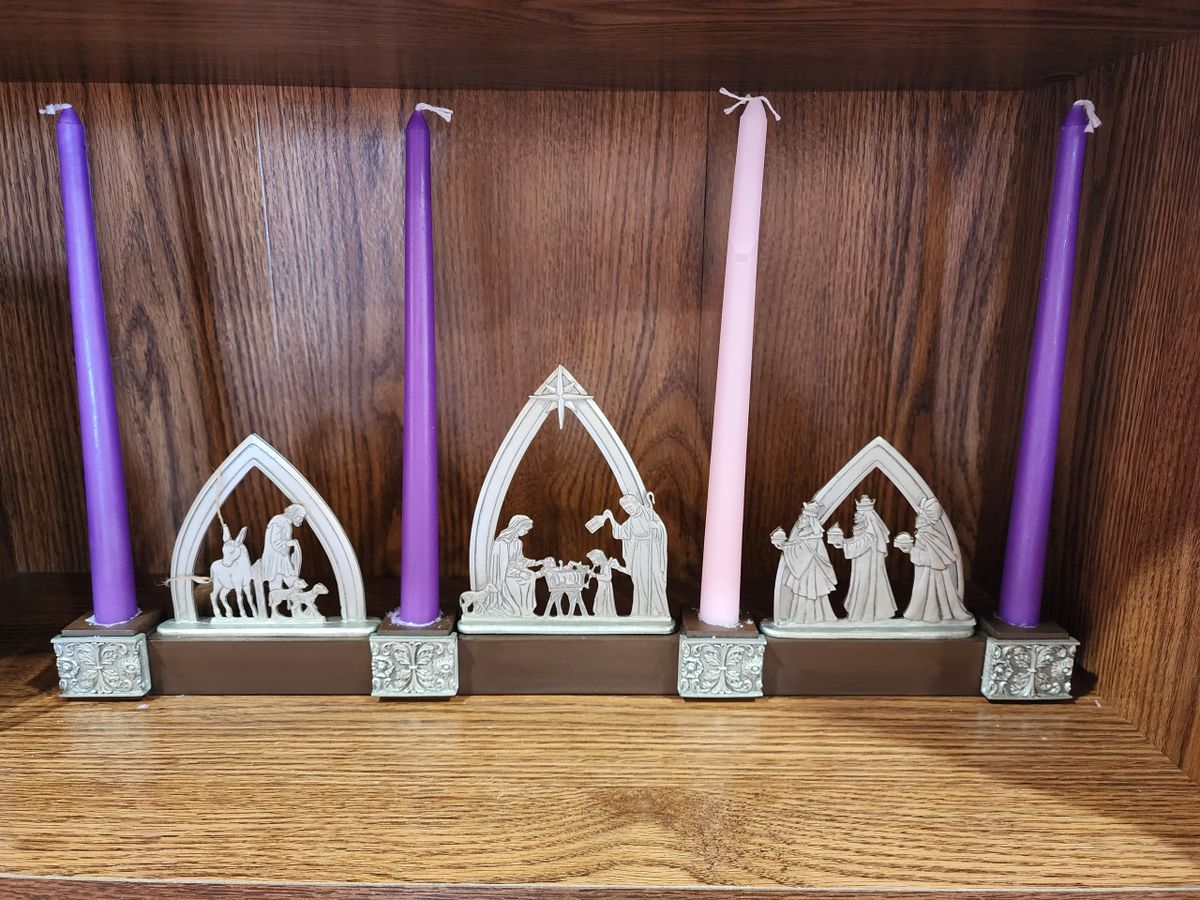 Nativity Advent Candle Holder