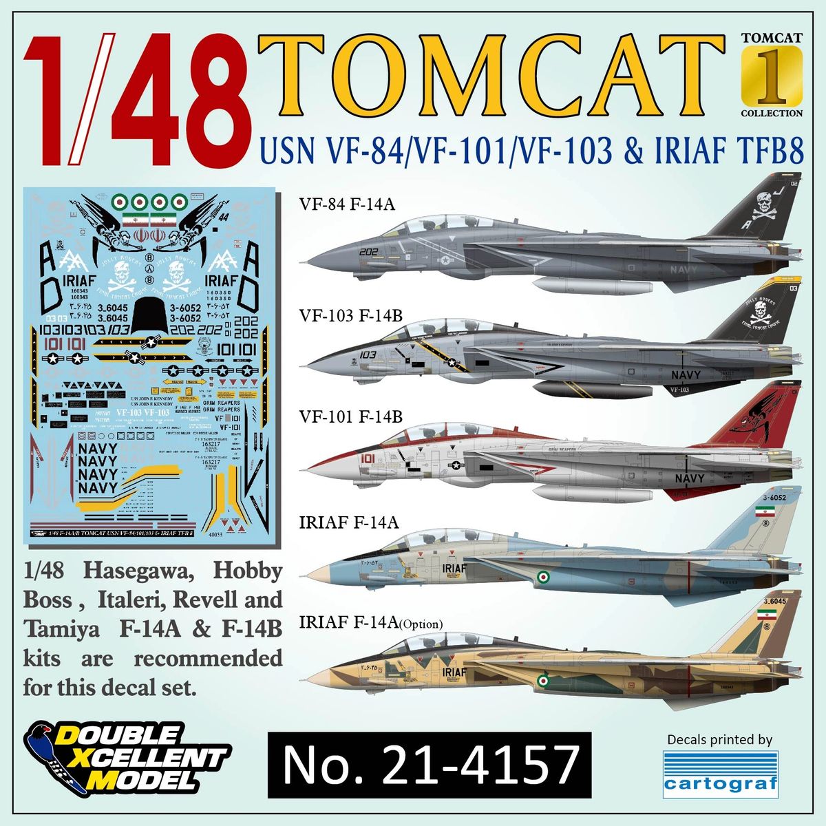 Decals: USN IRIAF Tomcat Released AeroScale, 44% OFF