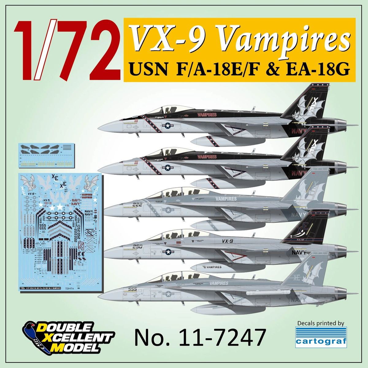 1/72 USN VX-9 F/A-18E/F & EA-18G Vampires