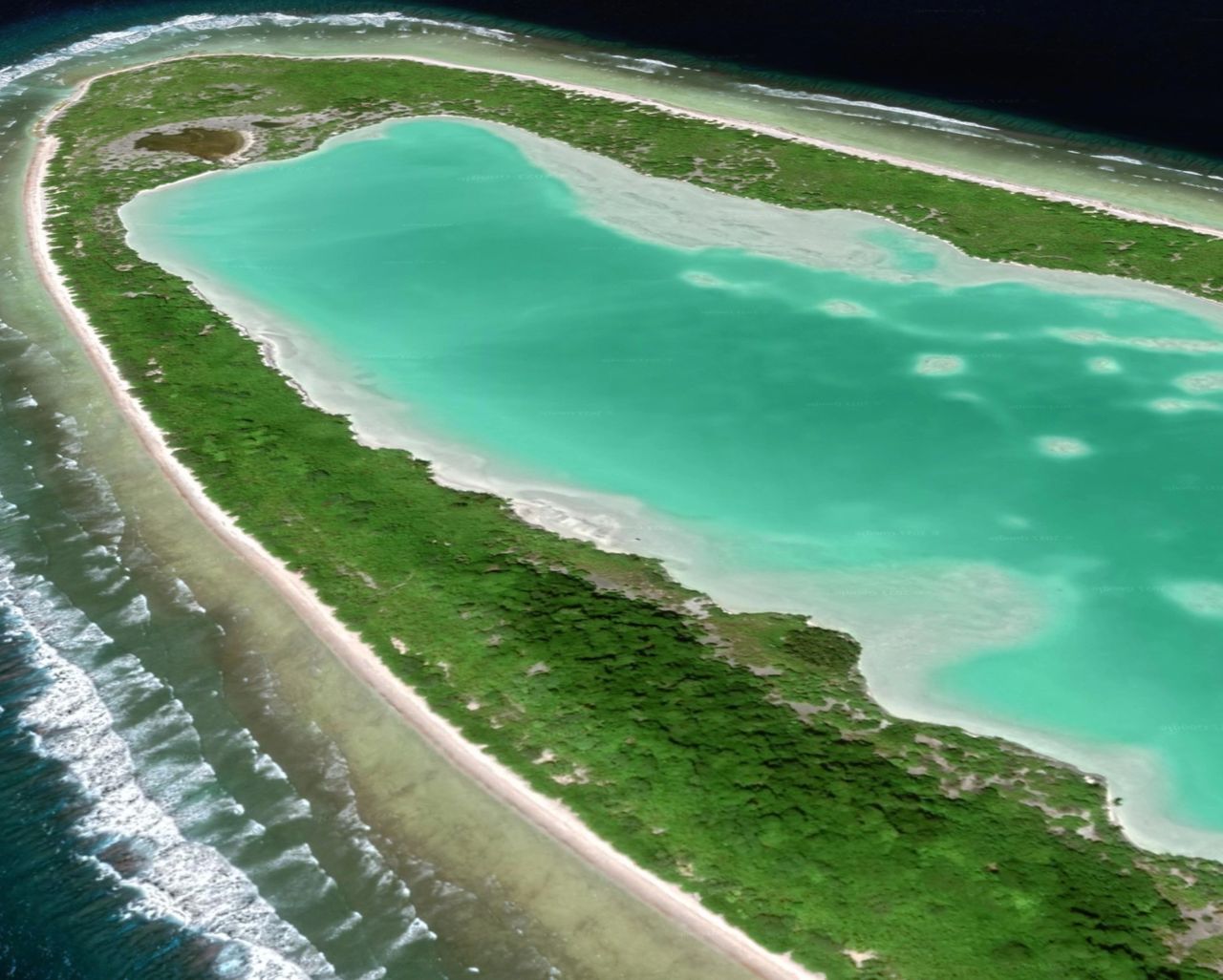 Nikumaroro Island Satellite Map