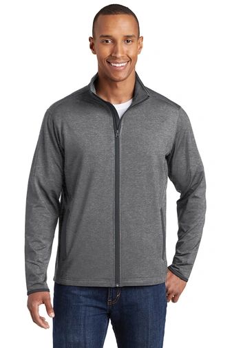 Frederick Health basic logo- men'sgrey two tone performance jacket