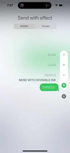Sending Messages with Invisible Ink (iPhone)