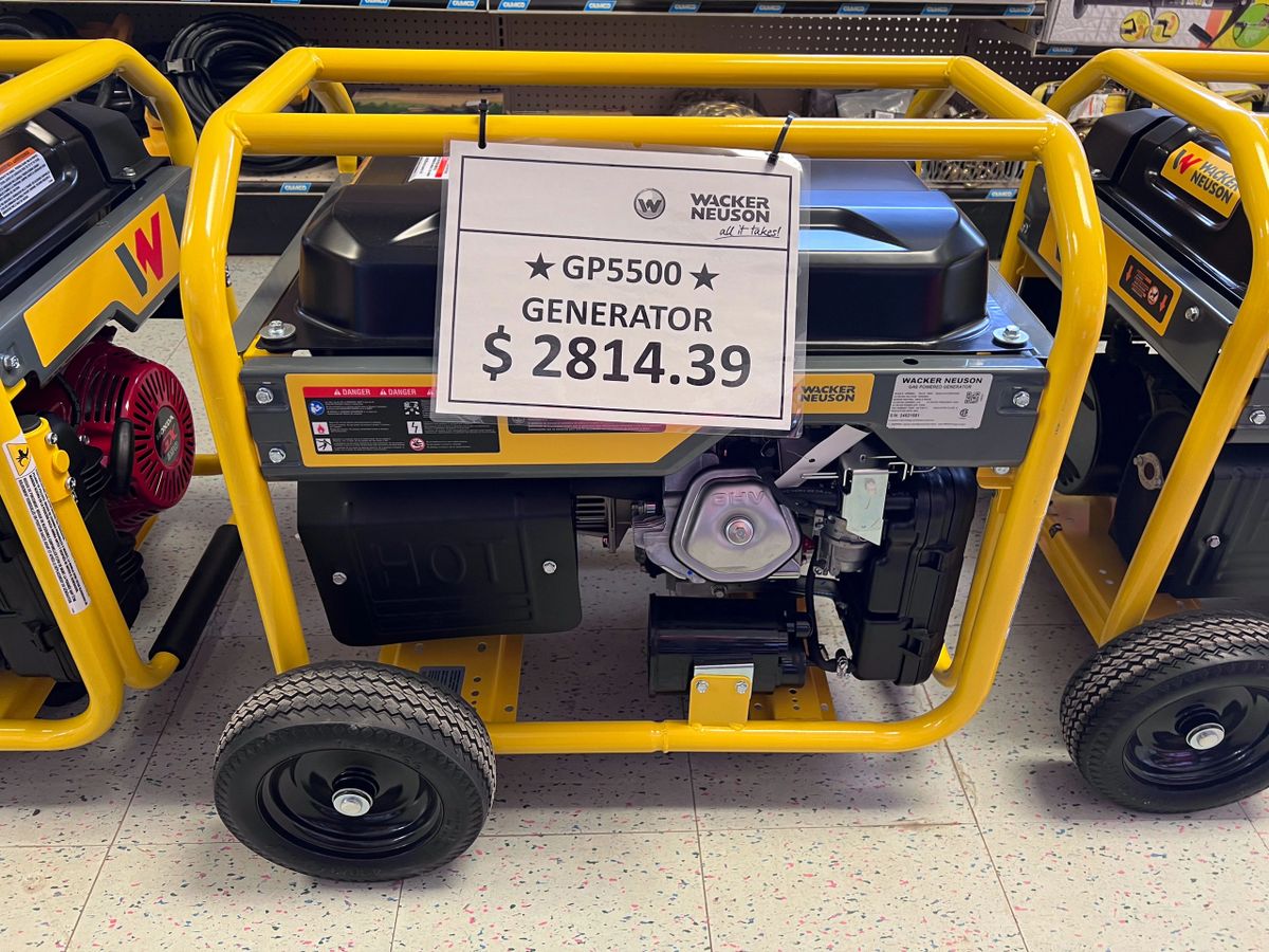 2023 Wacker Neuson GP5500 Portable Generator