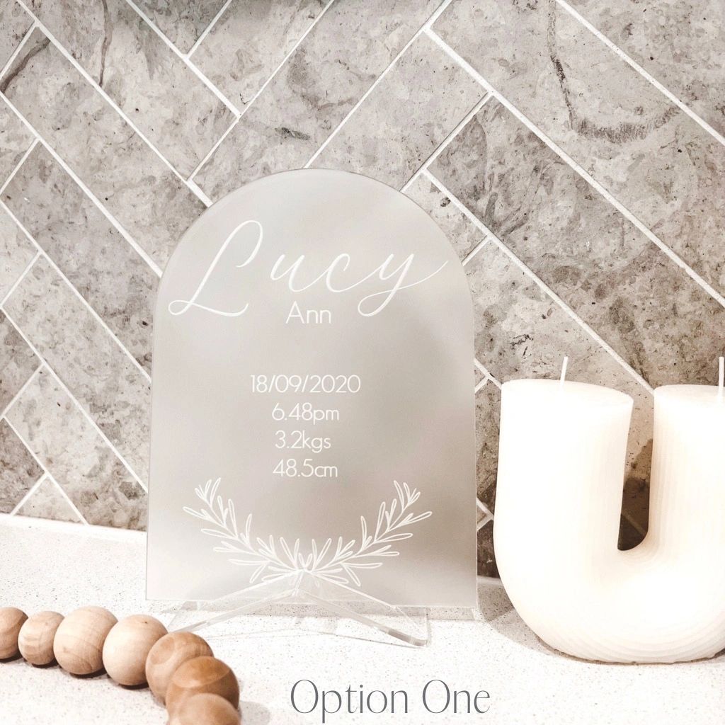 Birth Details Plaque