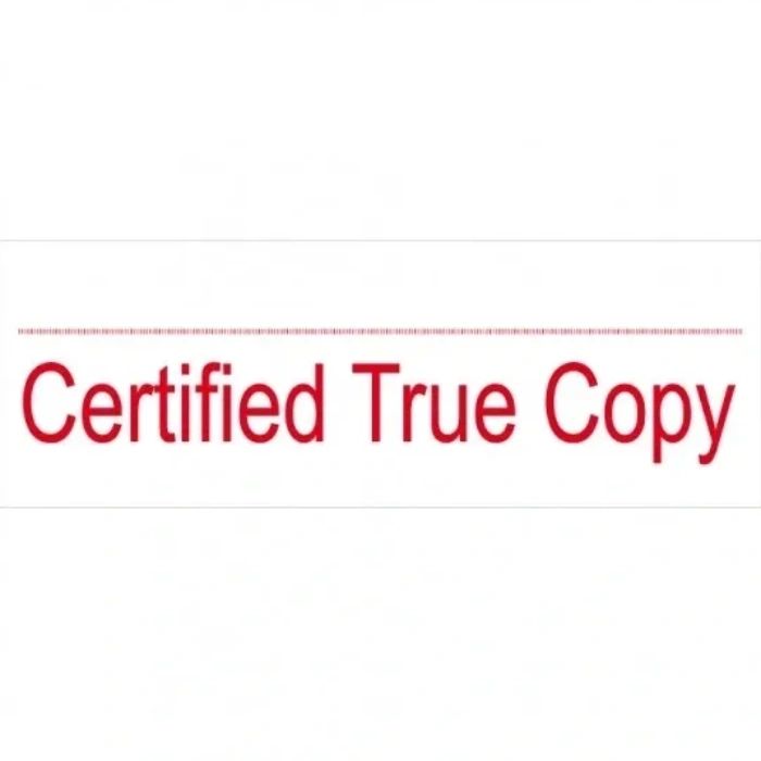 Certified True Copy - by an Advocate and Solicitor (Per page)