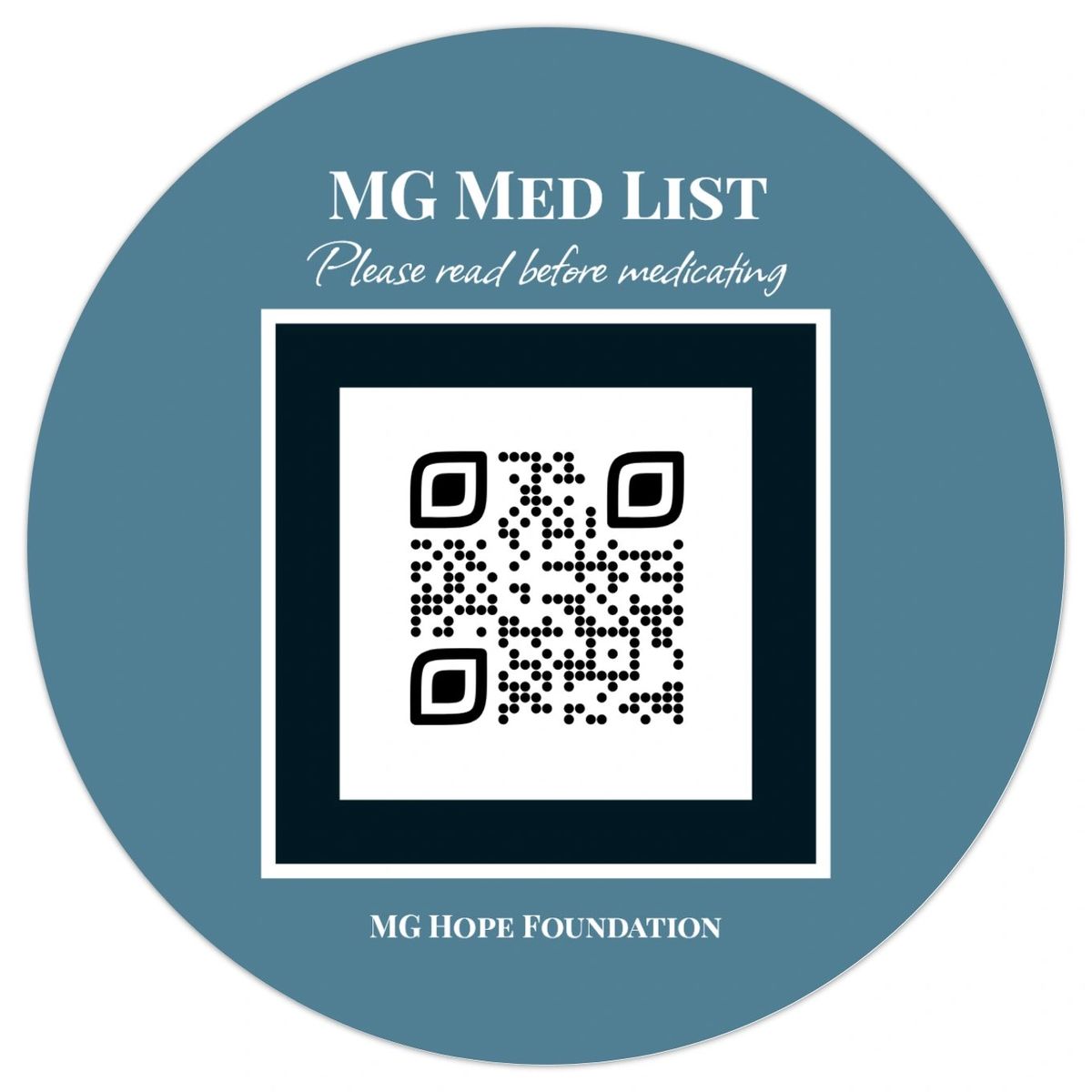 Contraindicated Med QR Re-Usable Stickers