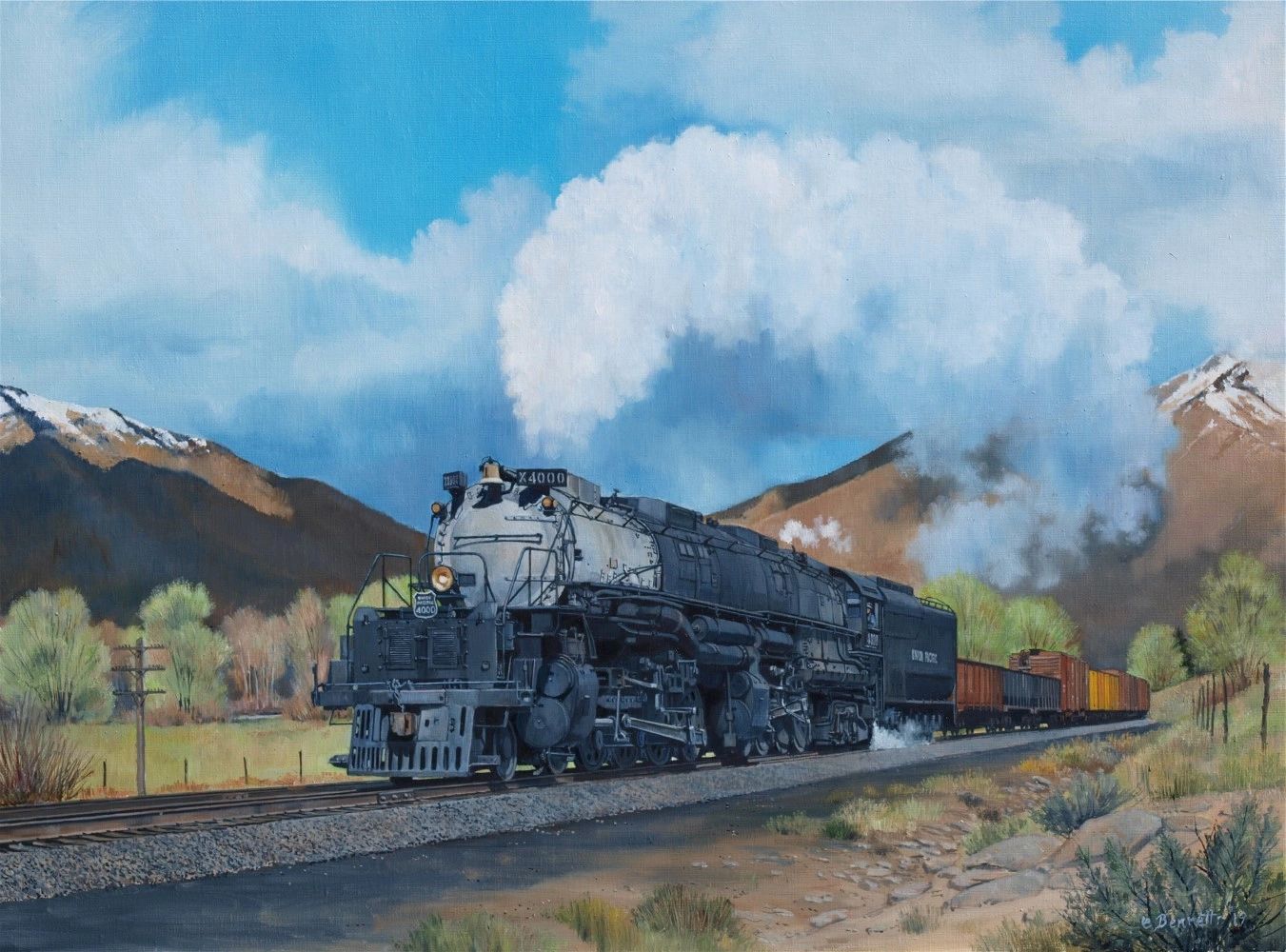 Bennett Illustration - Trains, Railroads, Trains, Art