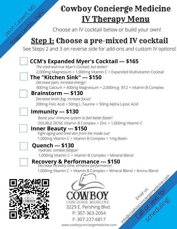 Cheyenne IV Therapy - Cowboy Concierge Medicine