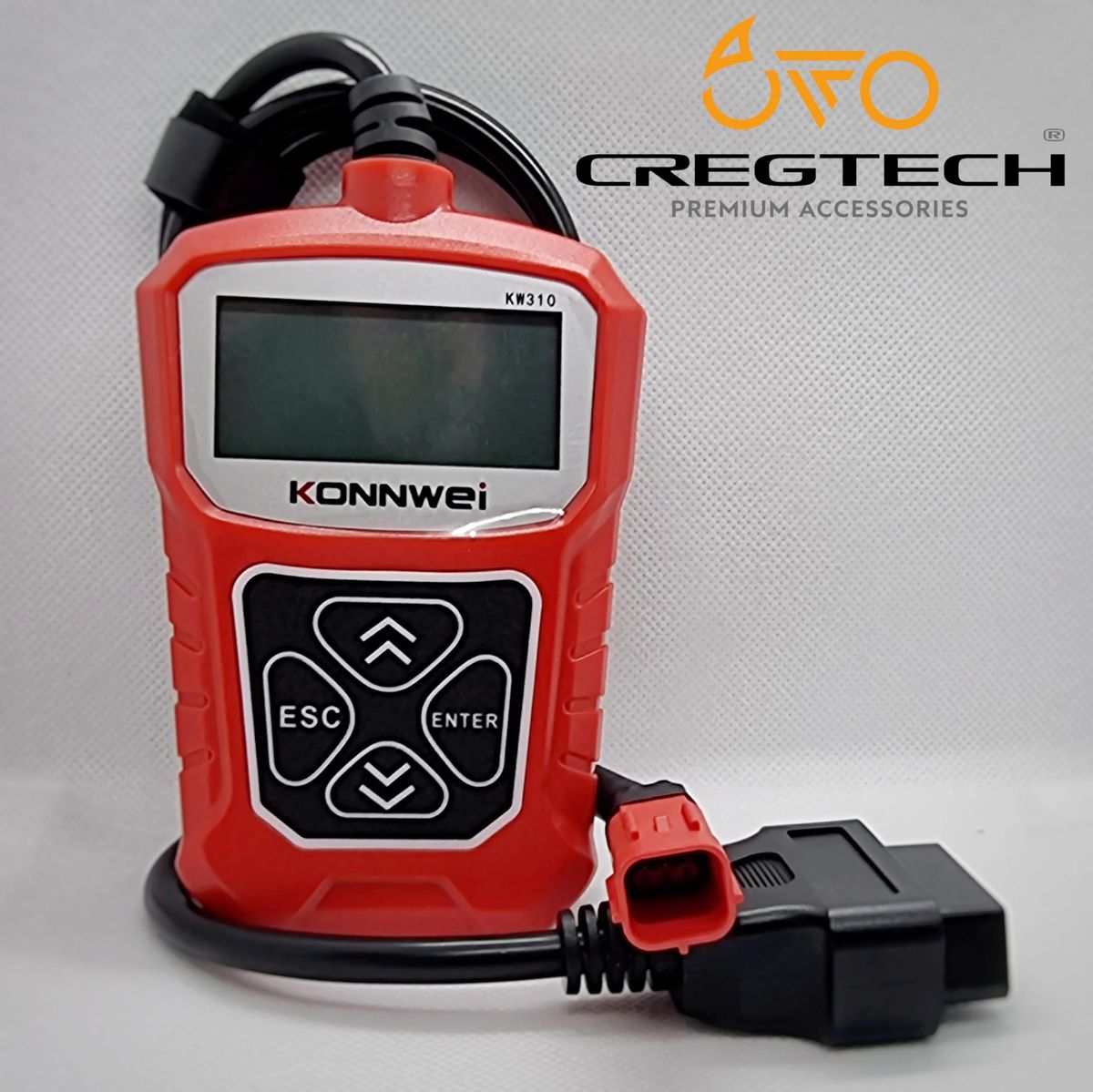 OBD2 diagnostic reader with Yamaha Honda Triumph red Euro 6 pin adapter