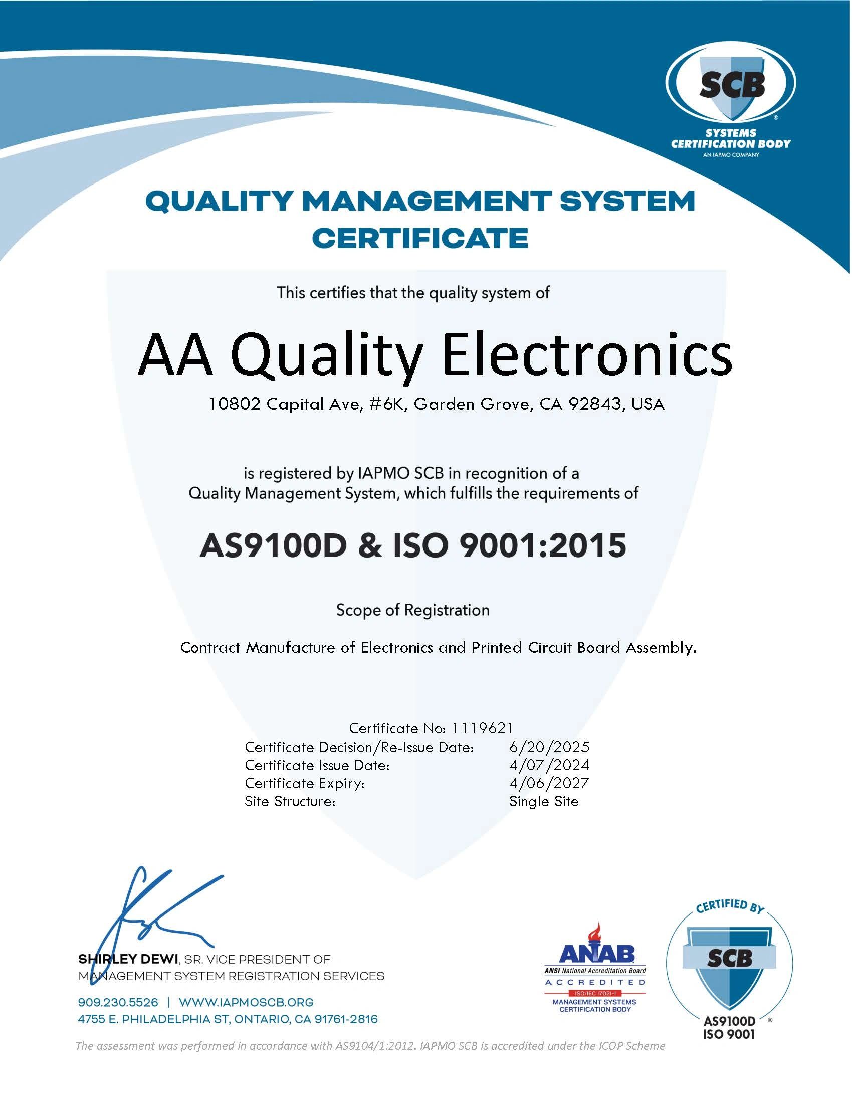 AA Quality Electronics