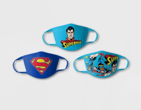 Kids 3-Pk Superman Face Masks
