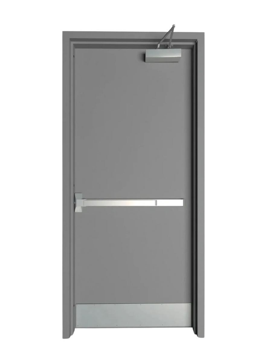Single Metal Door - Commercial 18-Gauge Flush Hollow Metal Door and Metal