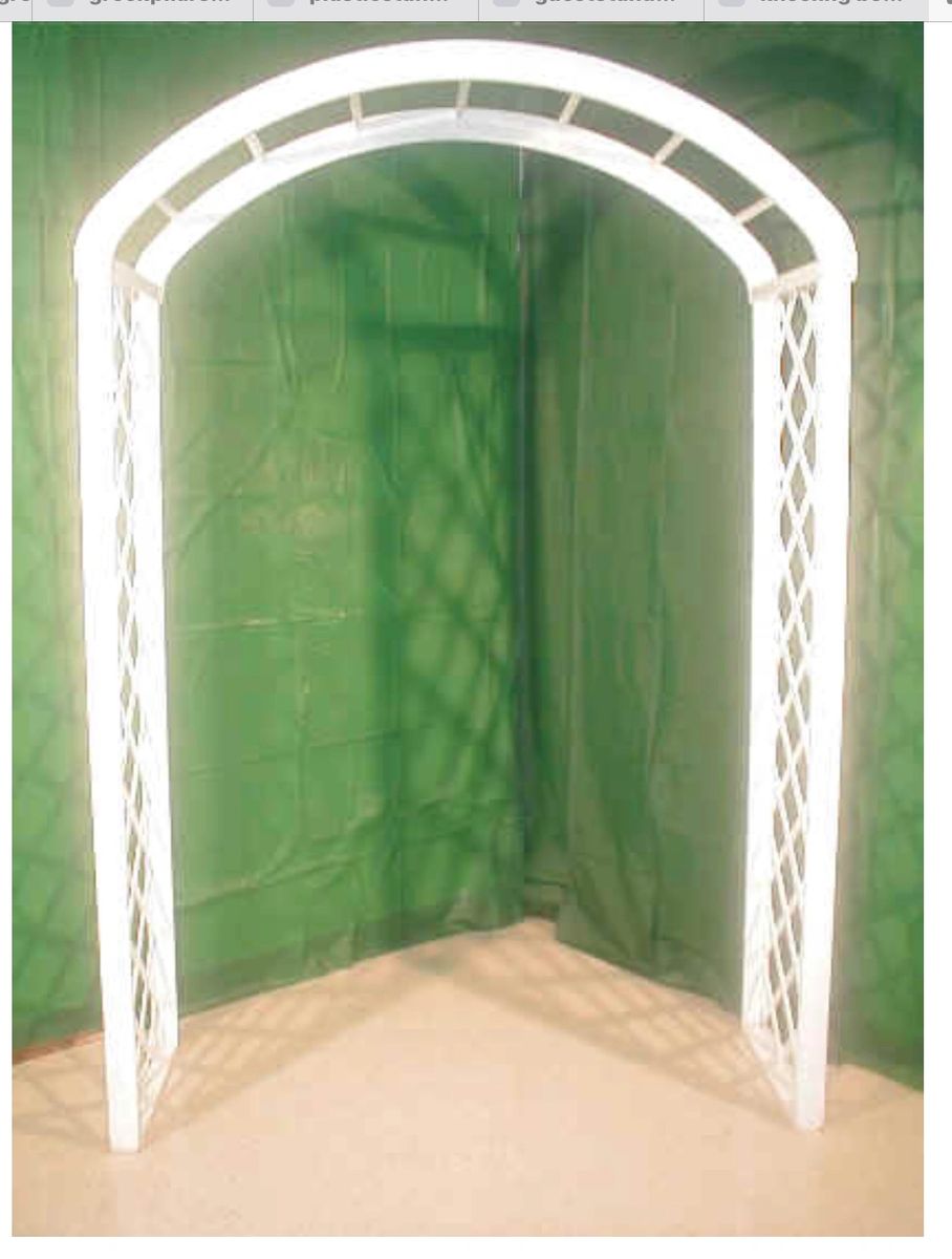 White wood arch