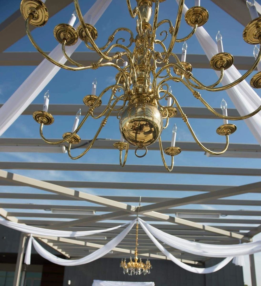 Gold chandelier large