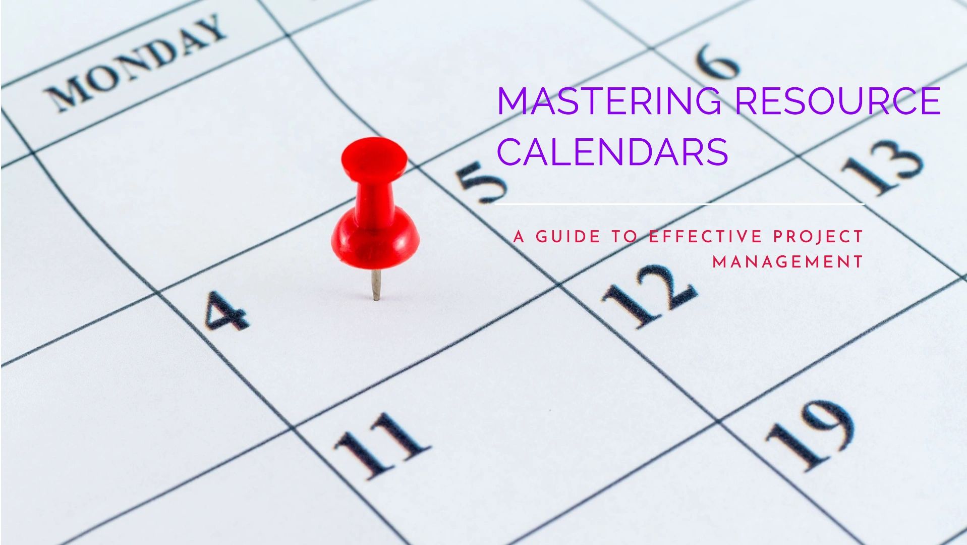 Understanding Resource Calendar in Project Management.
