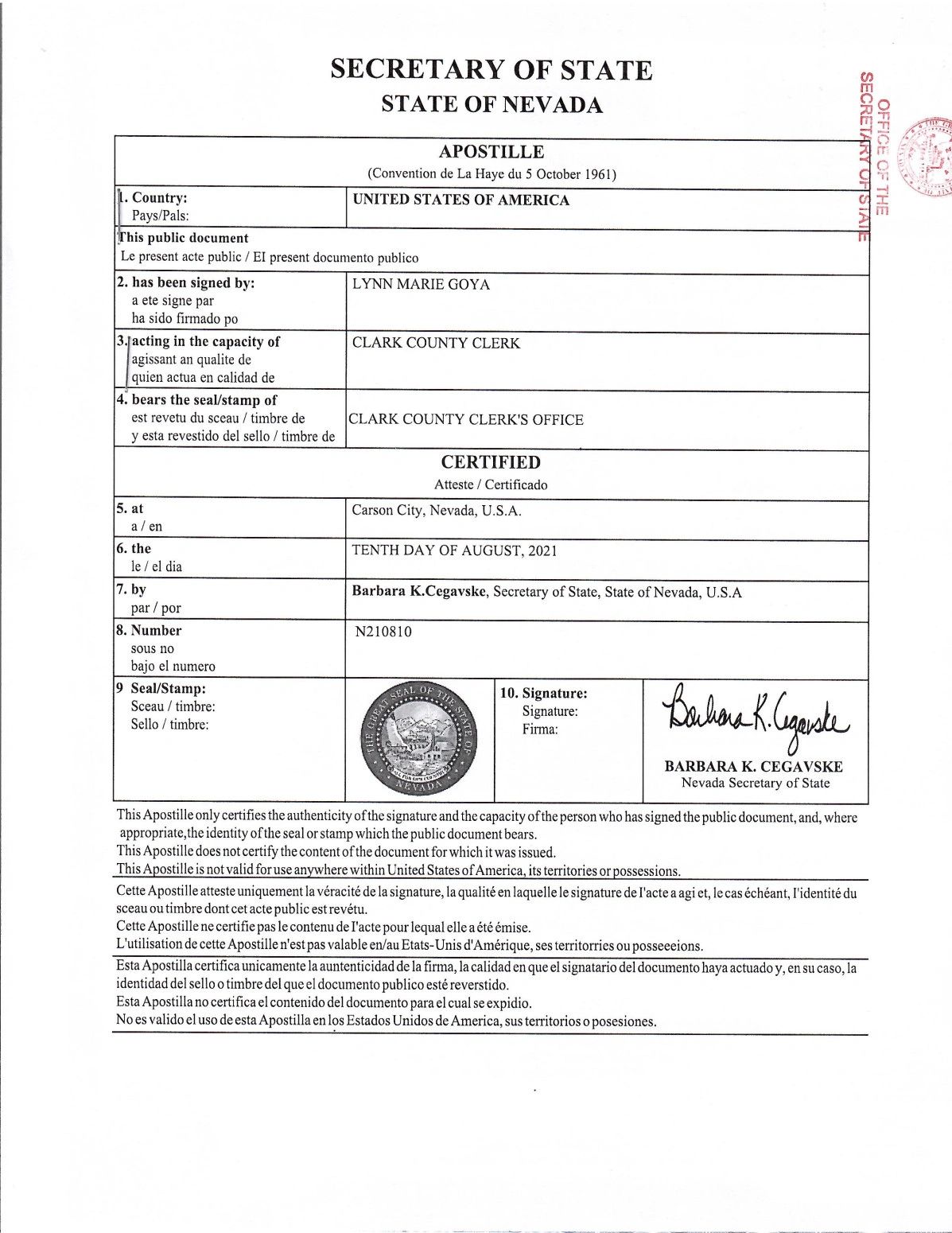 The Walkthrough: Nevada Apostille