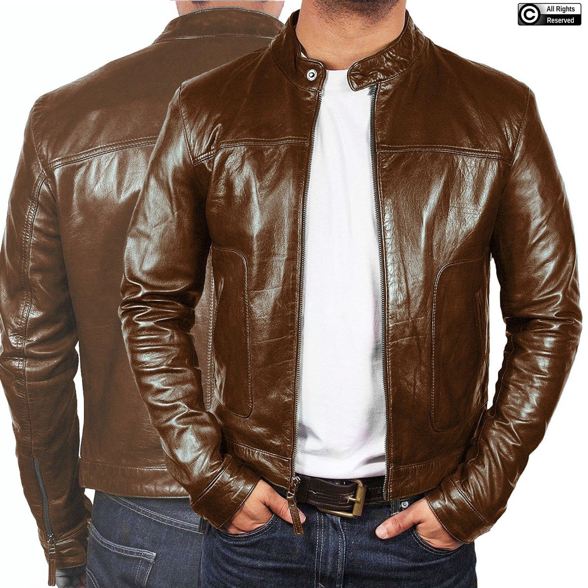 Gearswears Simple and Elegant Design Dark Brown Colour Leather Jacket ...