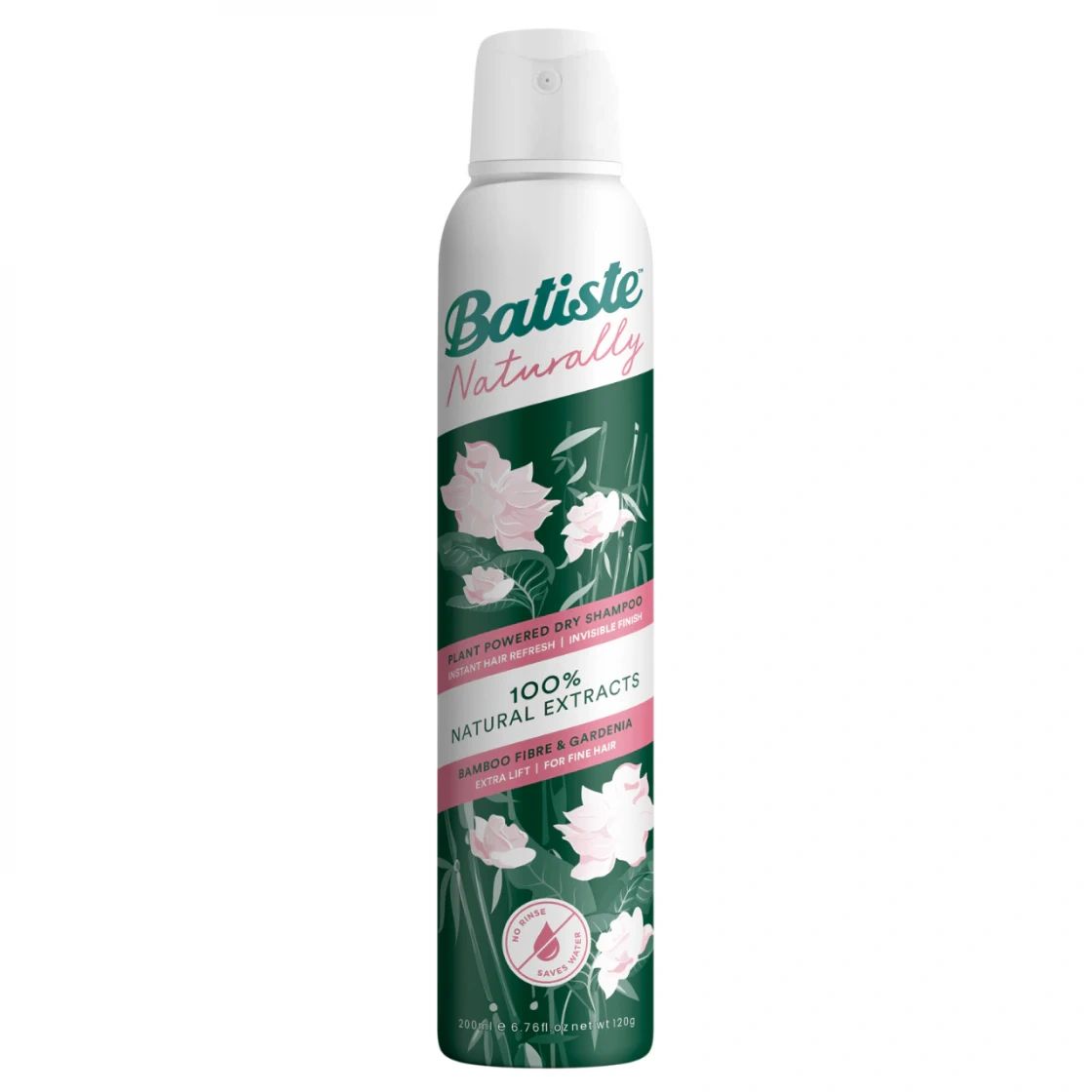 Batiste Naturally Bamboo Fibre and Gardenia Plant Powered Dry Shampoo 200ml