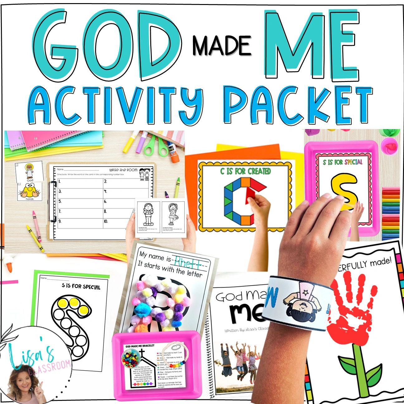 God Made Me Activity Packet – Bible Lessons for Preschool, Pre-K