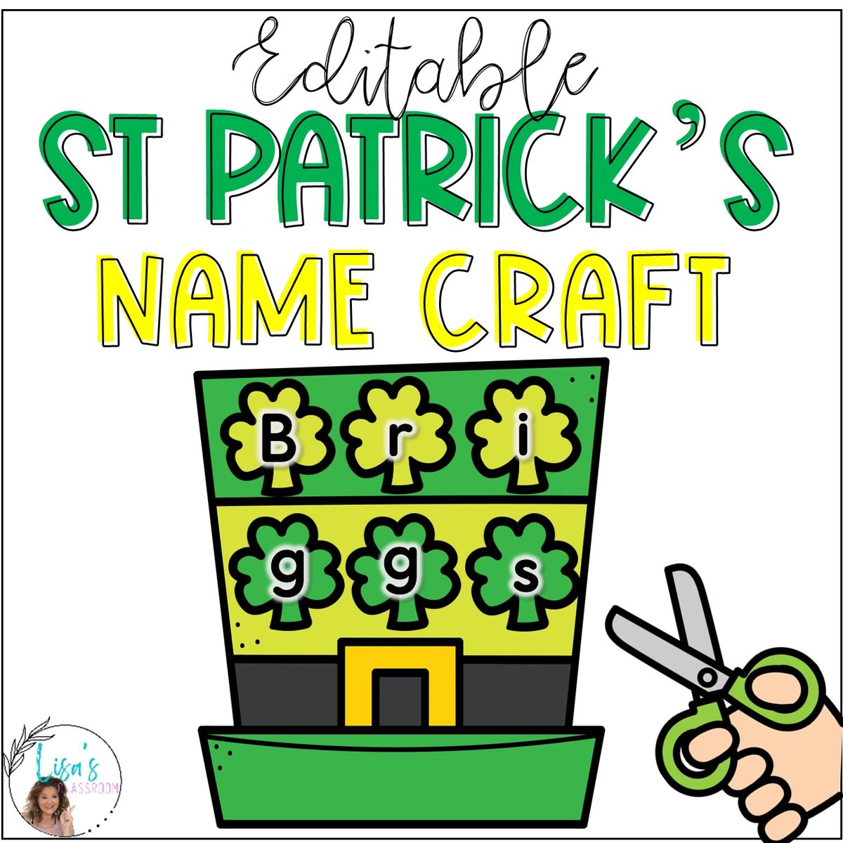 Editable St. Patrick’s Hat Name Craft |Bulletin Board Activity | PreK ...