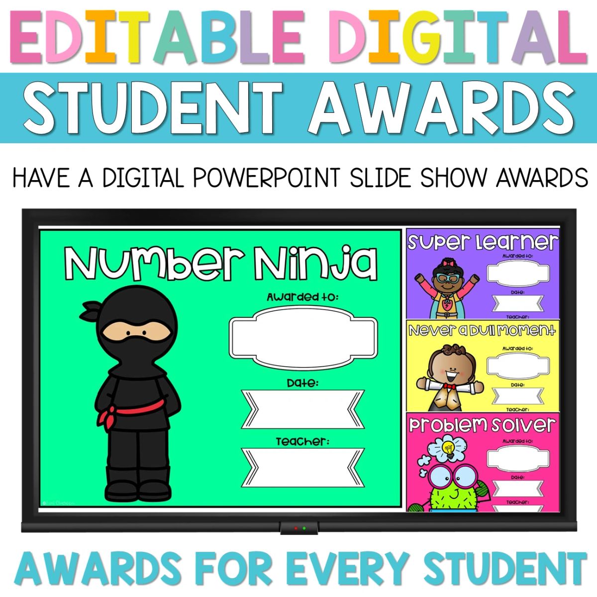 EDITABLE Student Awards Certificates for the End of the Year - Distance ...