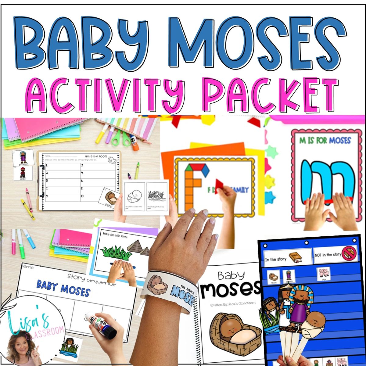 Baby Moses Bible Activities | Sunday School, Preschool, Kindergarten ...
