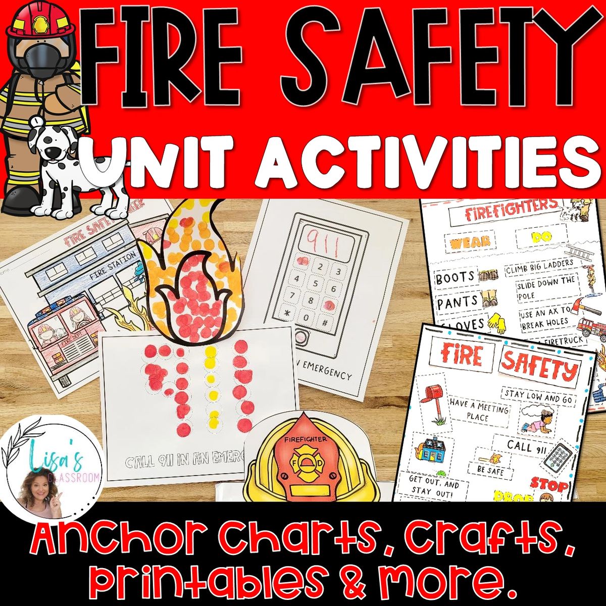 Fire Safety Thematic Unit Activities Centers | Great for fire ...