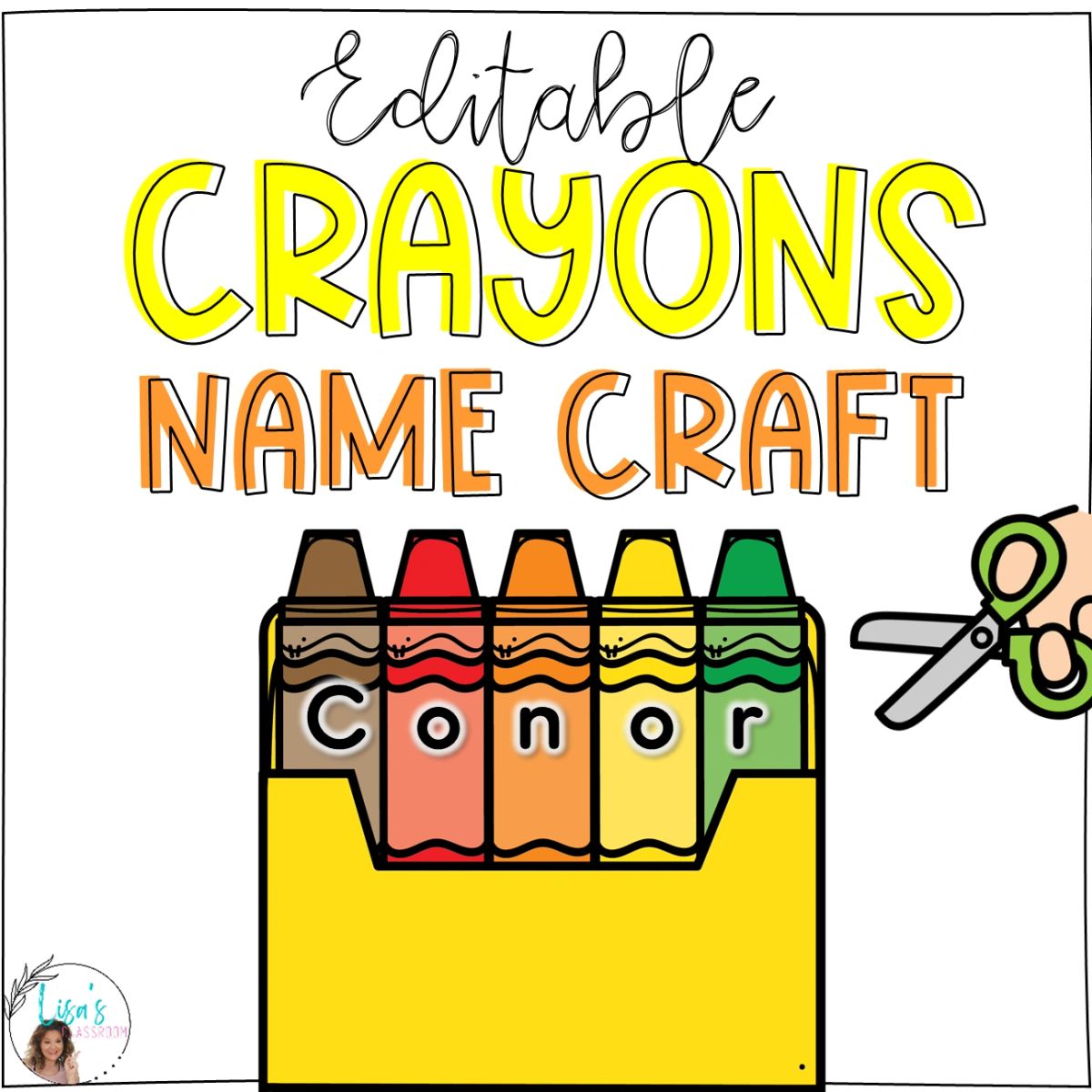 Editable Crayon Box Name Craft | Back-to-School Bulletin Board Acti ...
