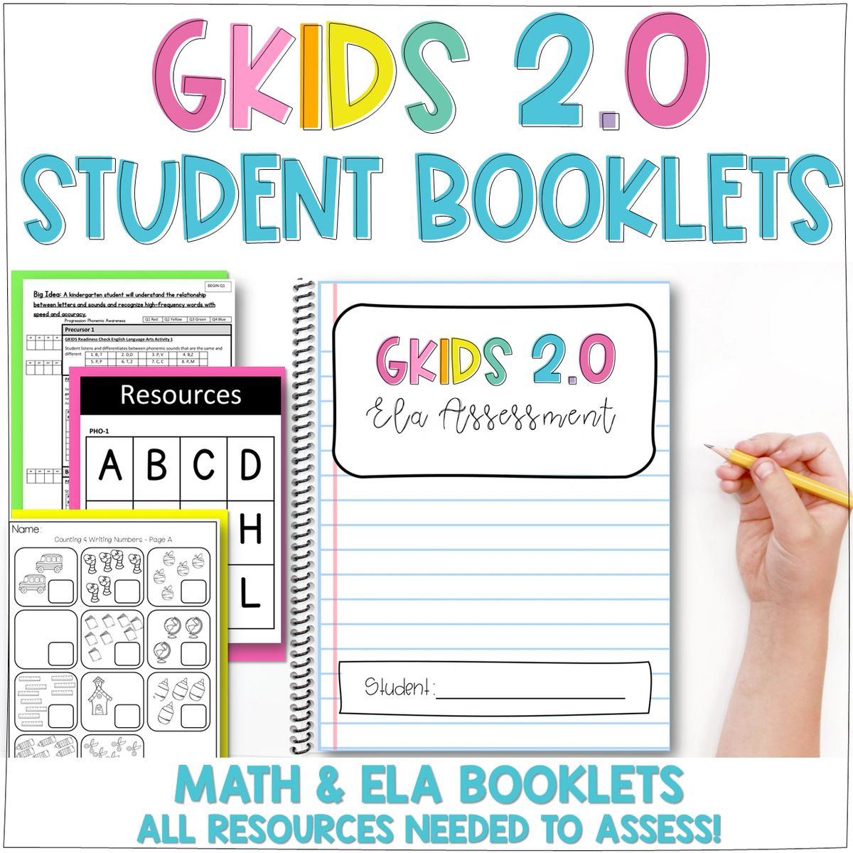 GKIDS 2.0 Student Assessment Booklets | Math & ELA | UPDATED for 2024