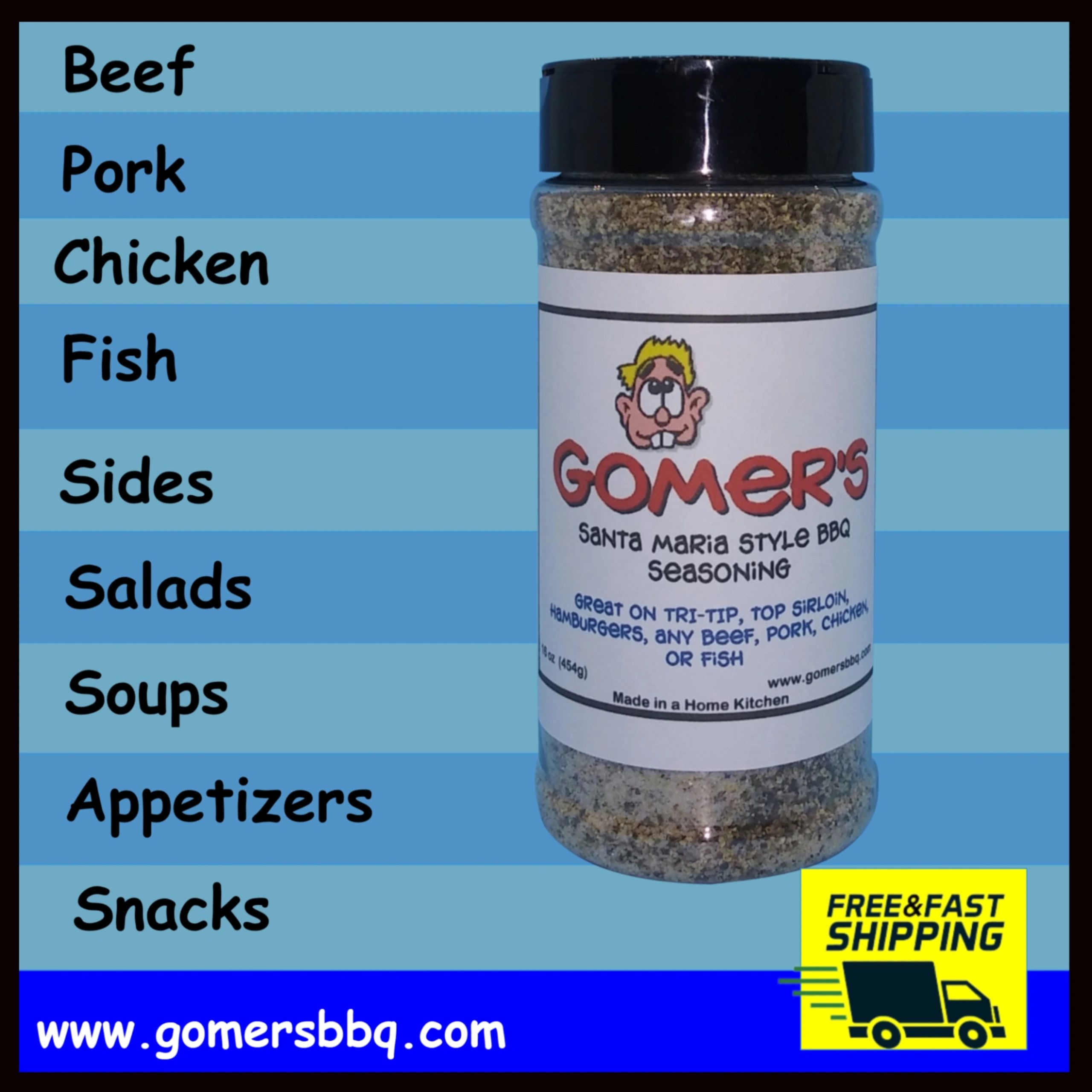 GOMER'S BBQ SEASONINGS - BBQ Seasoning, All Purpose Seasoning