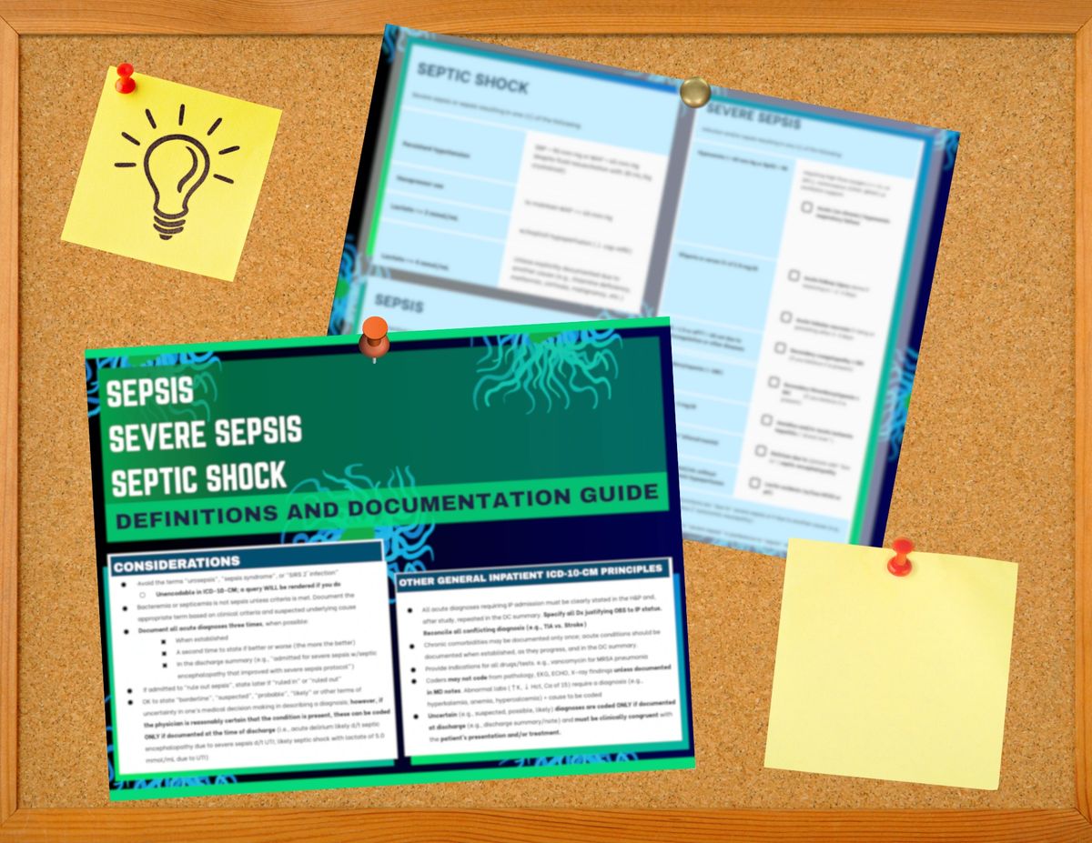Sepsis Tip Sheet - Essential Guide for Physicians, Coders, and CDI Staff