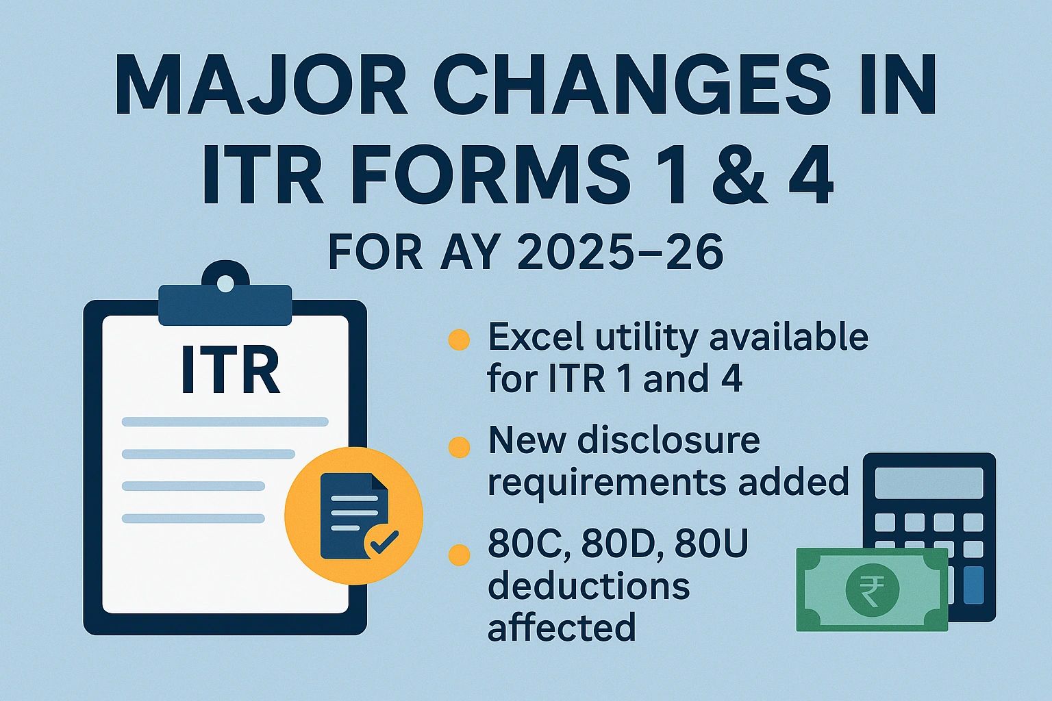 ITR Filing Update for AY 2025-26: Major Changes in ITR Form 1 & 4